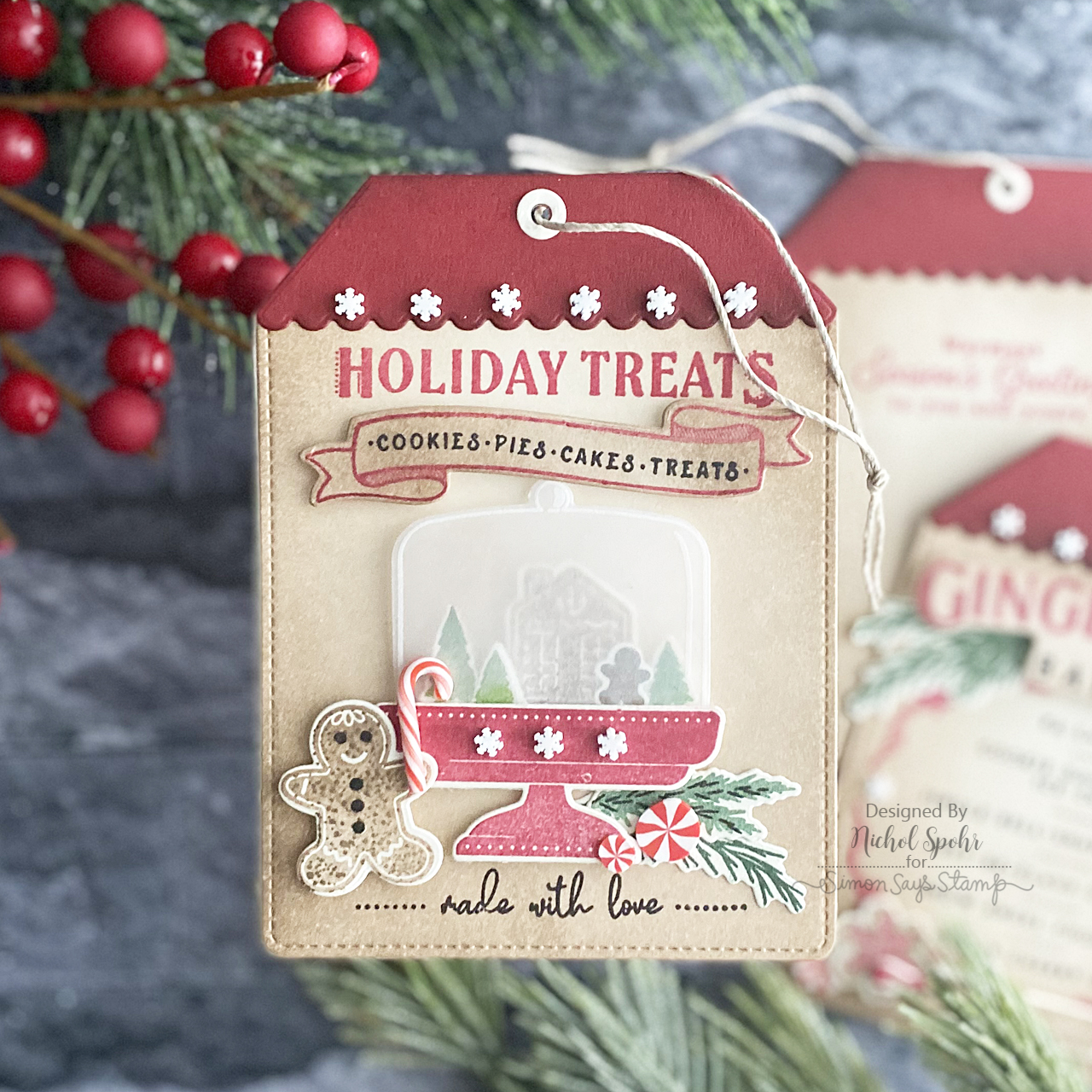 YouTube Live Replay | Gingerbread Bakery Gift Tags – Nichol Spohr LLC