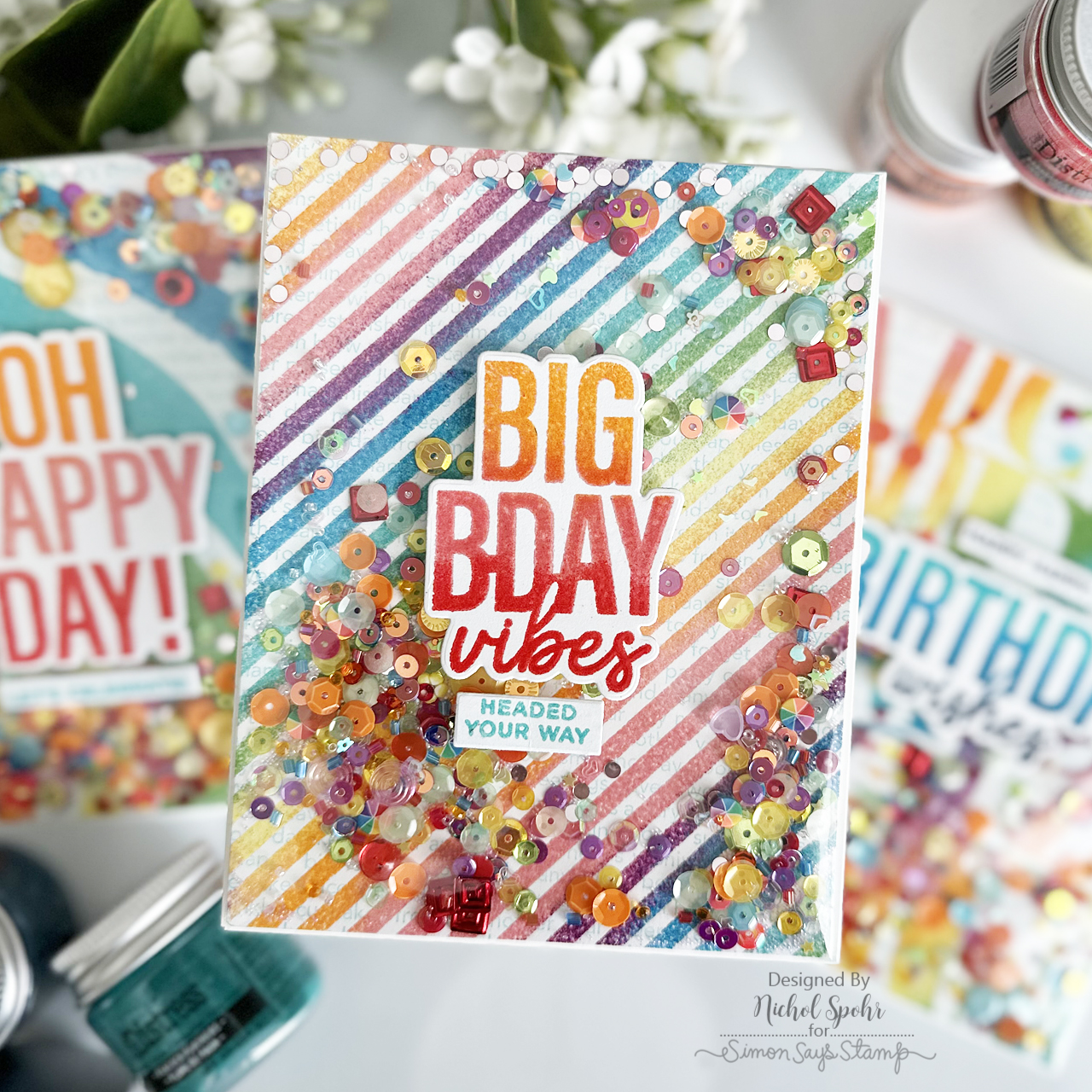 Multi Color Embossing with Tim Holtz Distress Glaze – Nichol Spohr LLC