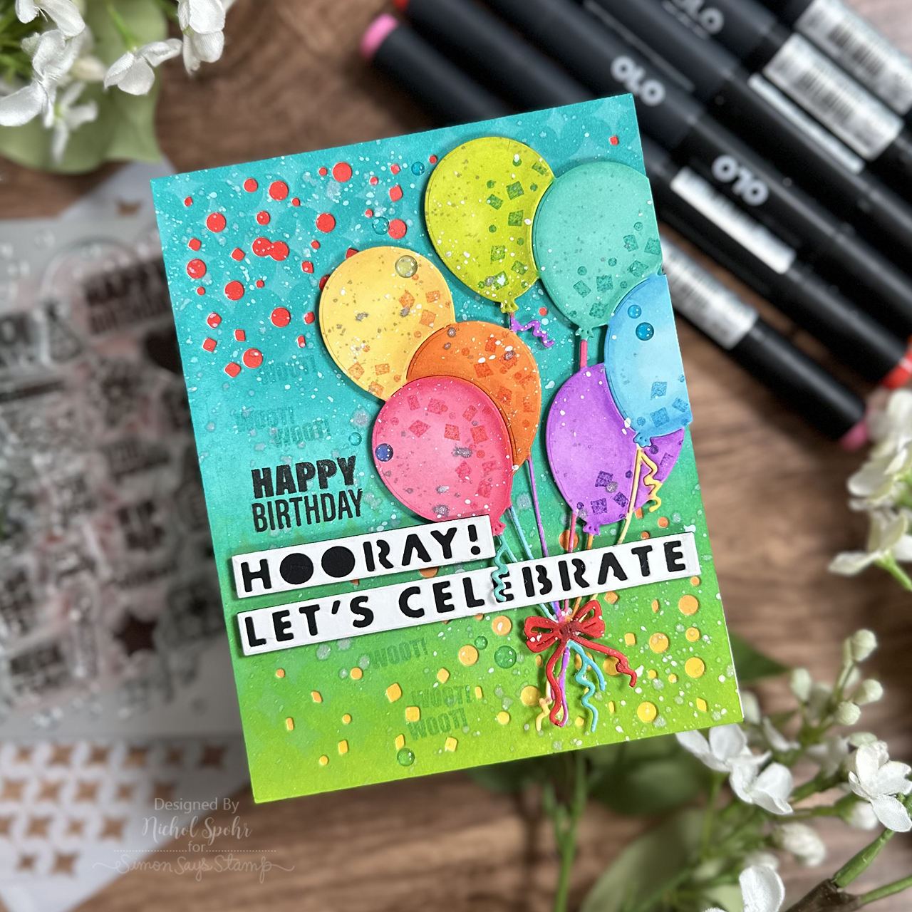 Coloring Die Cut Balloons with Olo Markers – Nichol Spohr LLC