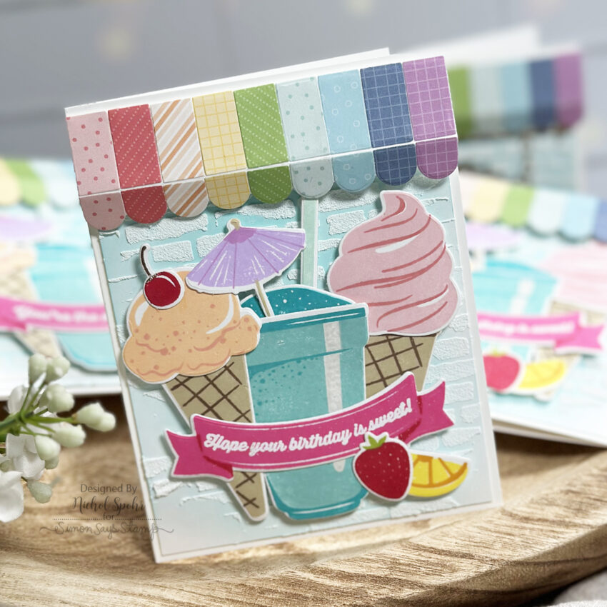 Making ICE CREAM STAMPED CARDS With FROZEN DELIGHTS (Step by Step ...