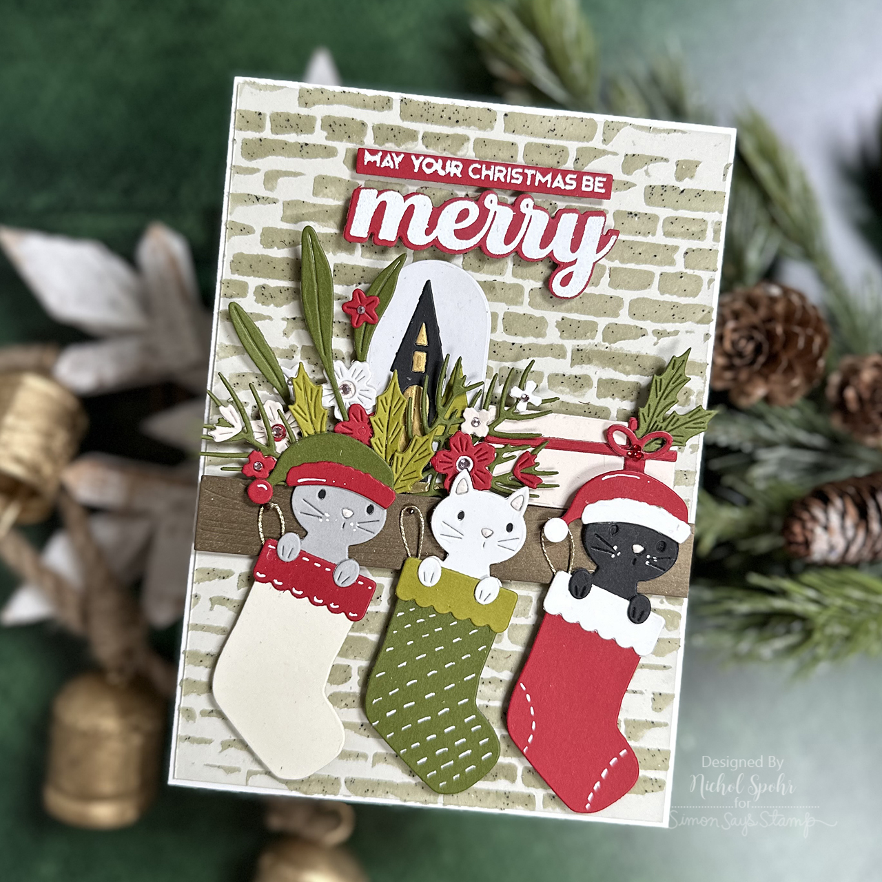 DIY CUTE CATS In Stocking Christmas Card (Sweet Wishes Release Blog Hop ...