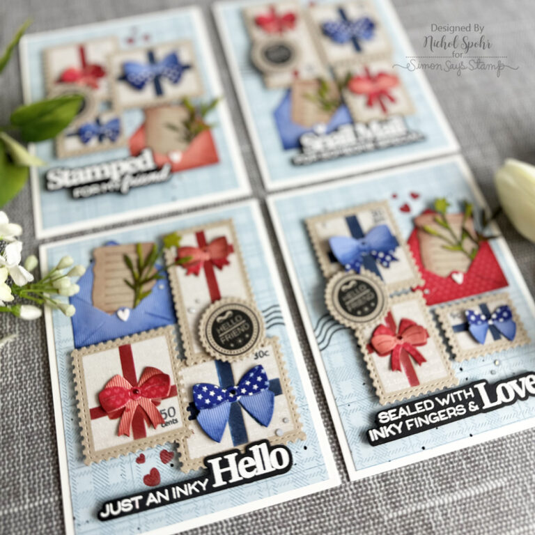 Handmade Cards Get a Personal Touch with Postage Collage Bows! – Nichol ...